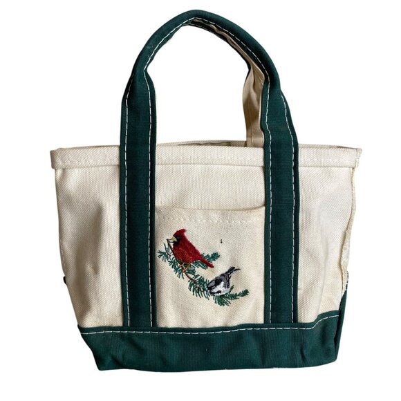 L.L. Bean | Bags | Vintage Ll Bean Boat Tote Canvas Bag With Cardinal ...